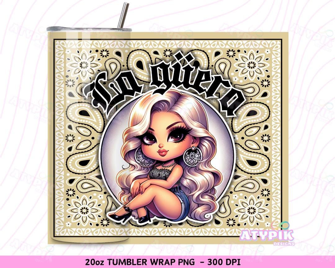 La Guera Tumbler Wrap, 20 Oz Skinny Tumbler Wrap Sublimation PNG ...