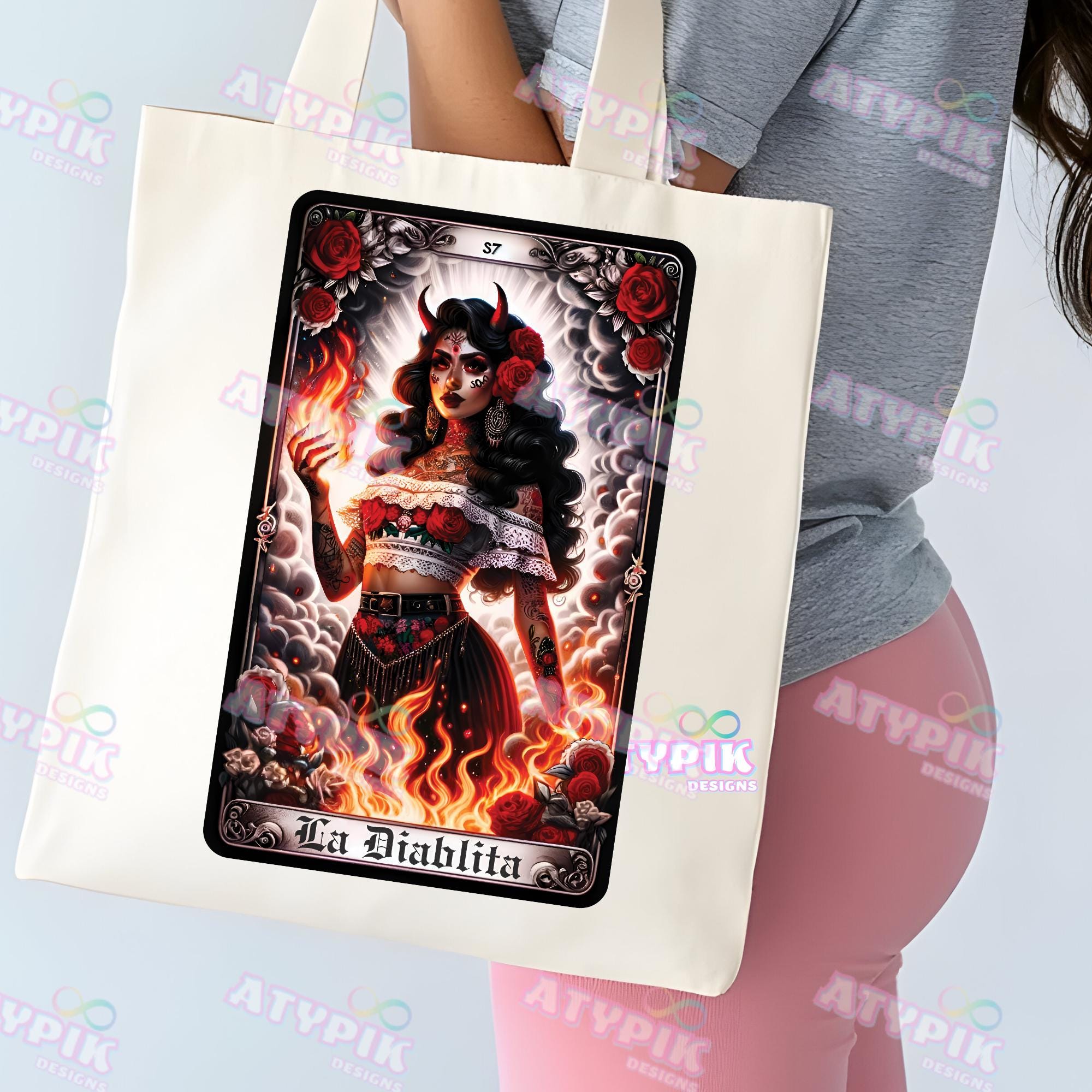 La Diablita Latina PNG, Chicana PNG, Tarot Card Digital Files, Shirt ...