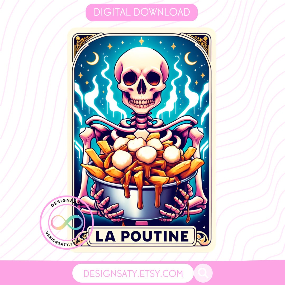 La Poutine PNG, Canadien PNG, Tarot Card Digital Files, Dtf Uvdtf ...