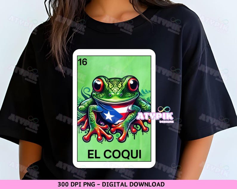 El Coqui Loteria Card Latinos PNG Puerto Rico PNG, Chibi Digital ...