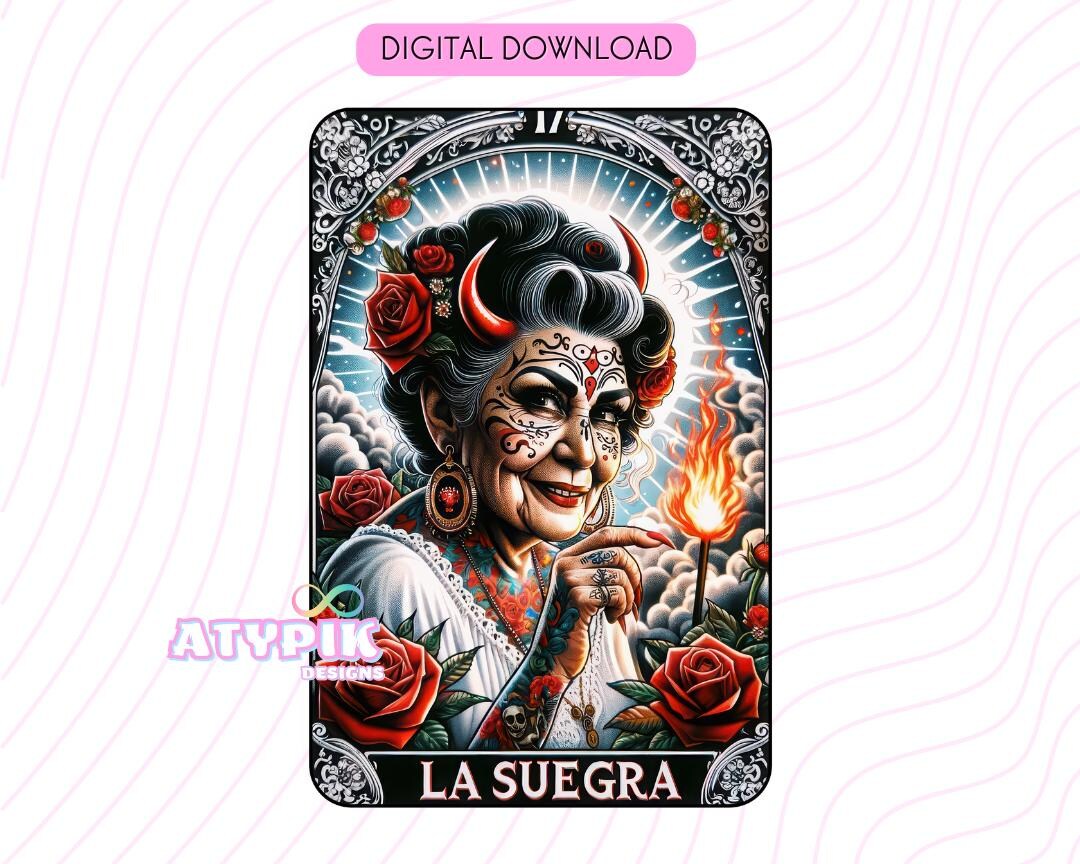 La Suegra Tarot Card PNG Digital Design Mexican Art Spanish Printable ...
