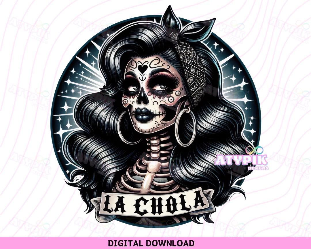 Sugar Skull Png Latina Chicana Latinx Shirt Png Dtf Sublimation Spanish ...