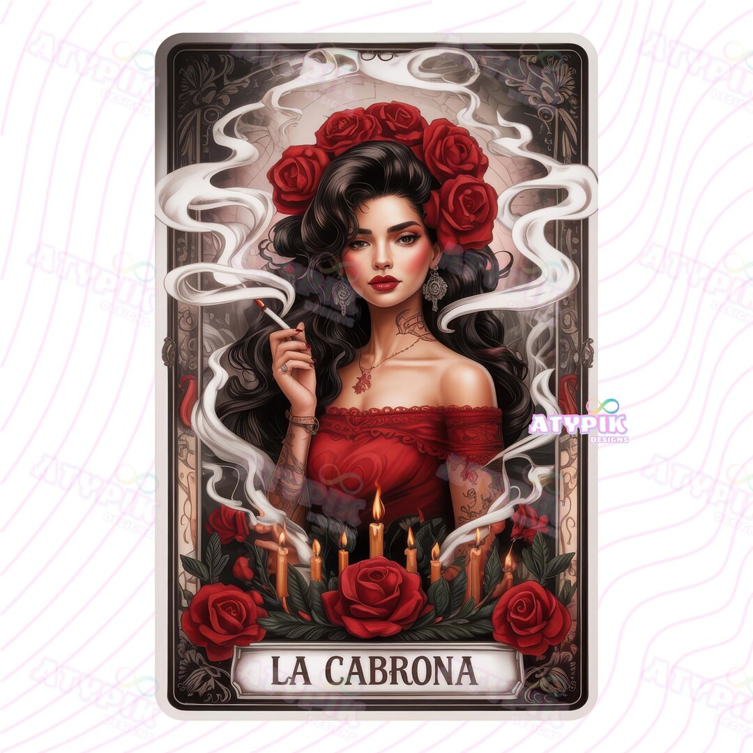 La Cabrona Tarot Card PNG Mexican Loteria Card Digital Download ...