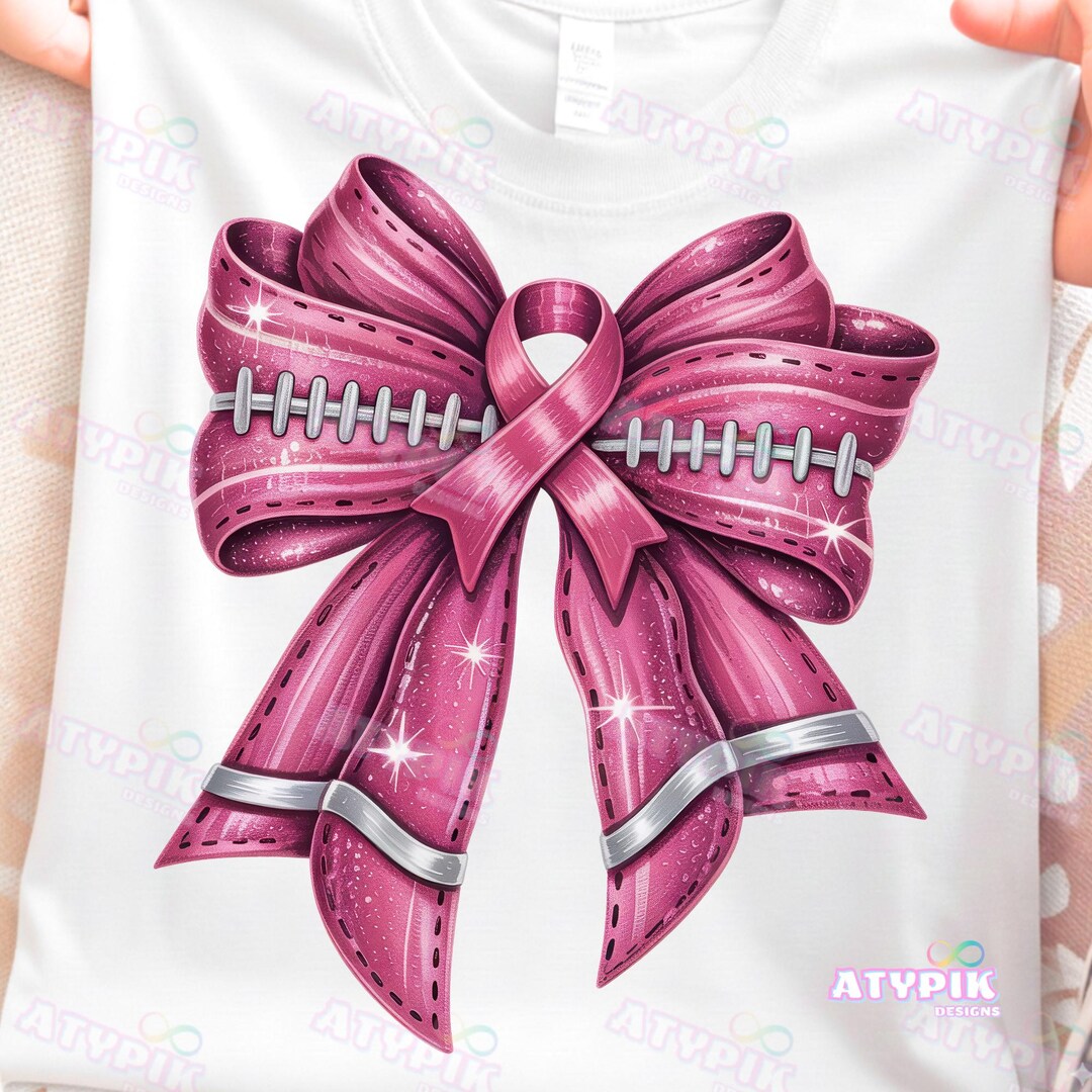 Pink Football Bow, Football, Bow, Game Day, Fall, Autumn, Breast Cancer ...
