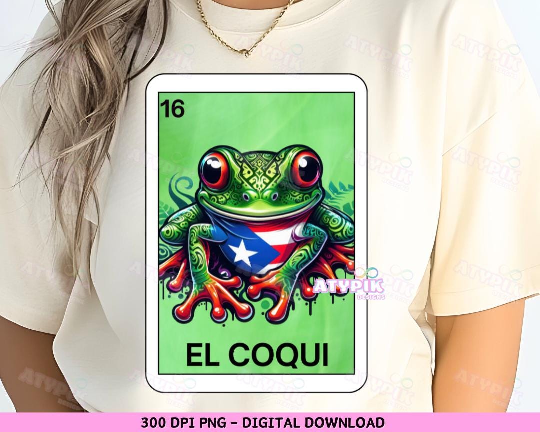 El Coqui Loteria Card Latinos PNG Puerto Rico PNG, Chibi Digital ...