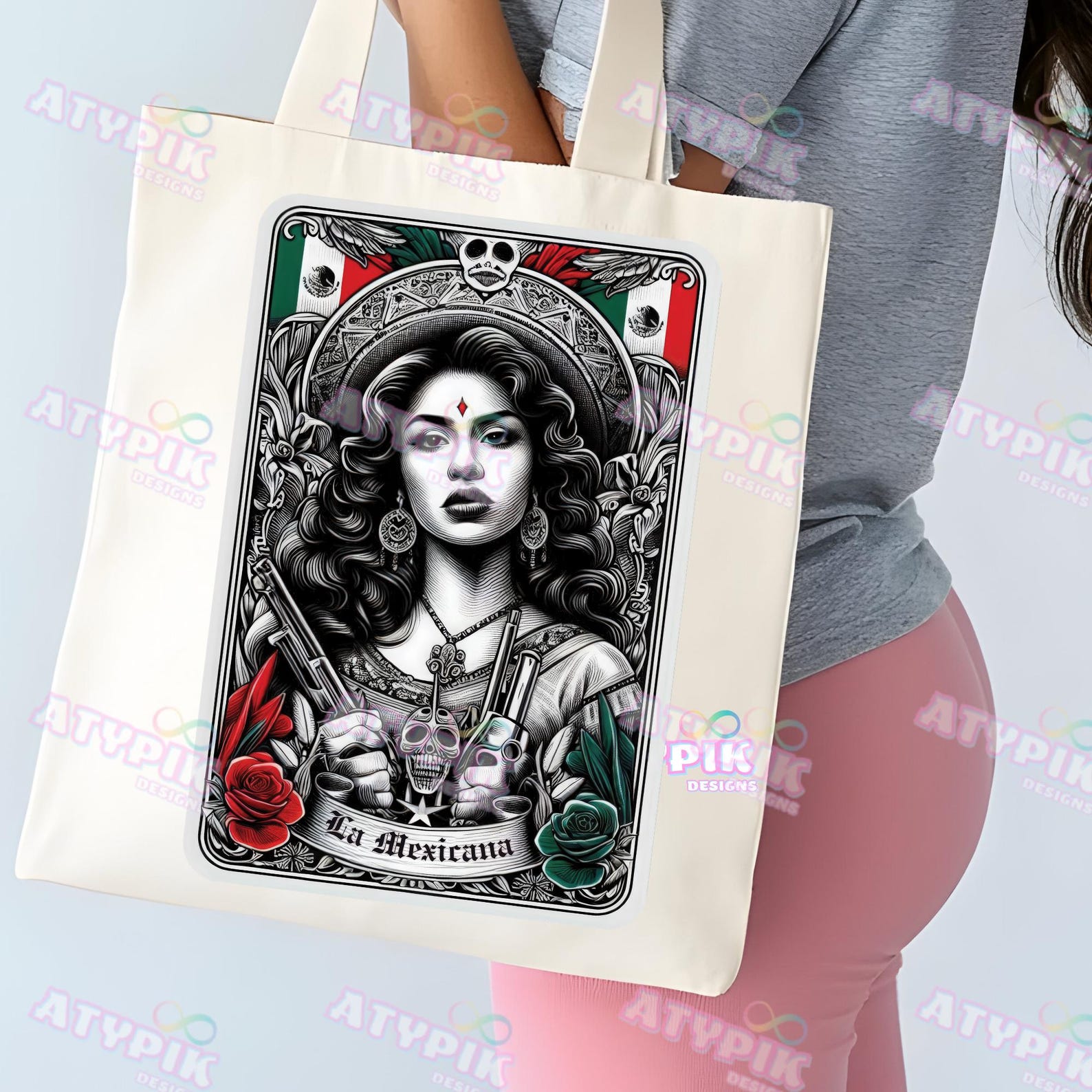 La Mexicana Tarot Card Png Digital Download Chicana Chicano Art Mexican ...