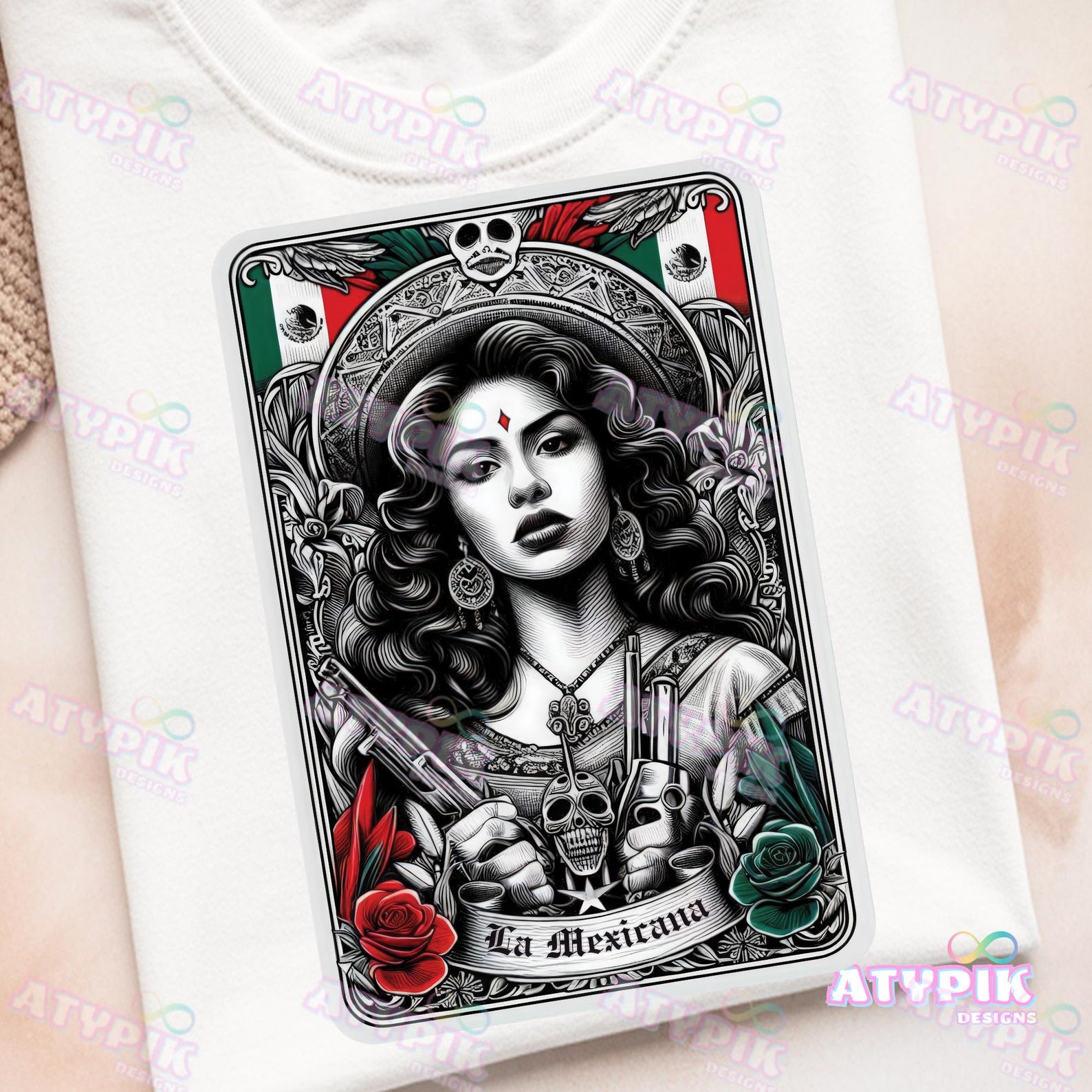 La Mexicana Tarot Card Png Digital Download Chicana Chicano Art Mexican ...