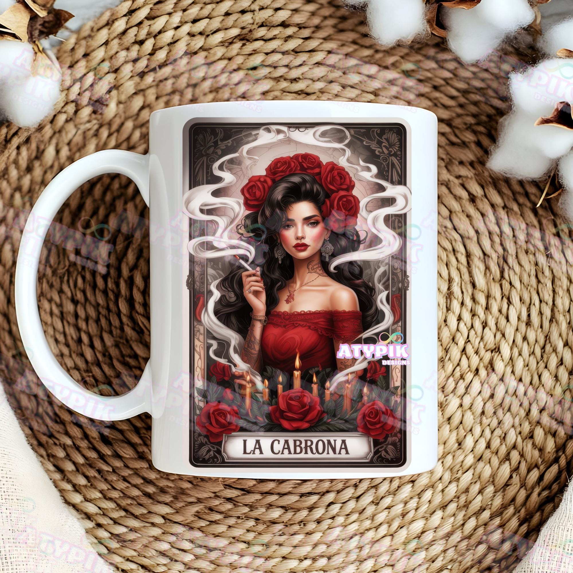 La Cabrona Tarot Card PNG Mexican Loteria Card Digital Download ...