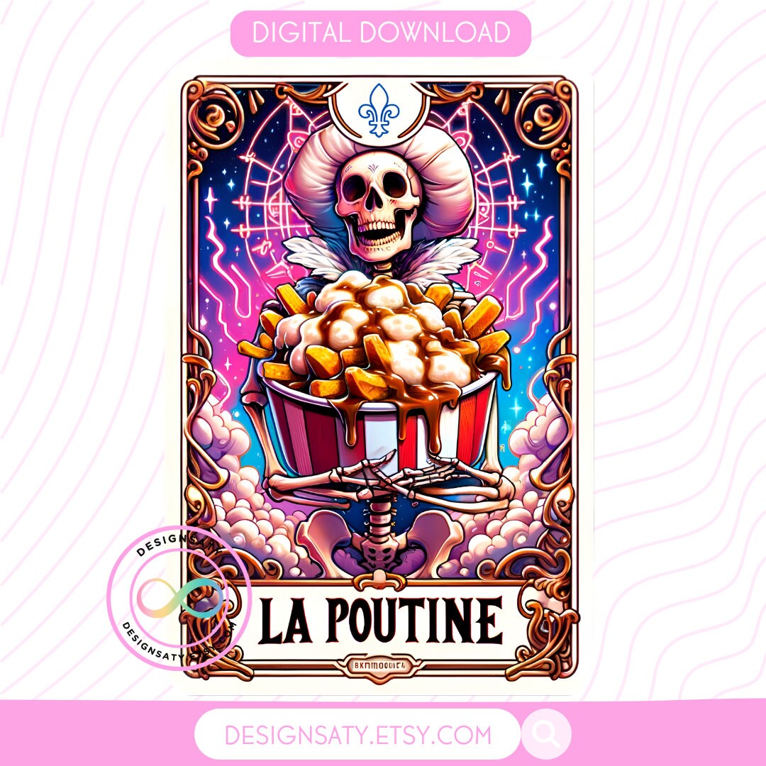 La Poutine PNG, Canadien PNG, Tarot Card Digital Files, Dtf Uvdtf ...