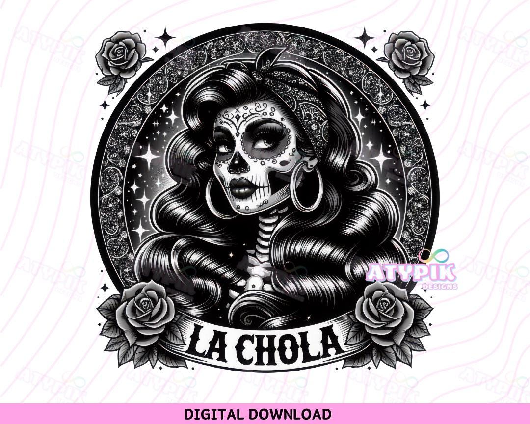 Sugar Skull Png Latina Chicana Latinx Shirt Png Dtf Sublimation Spanish ...