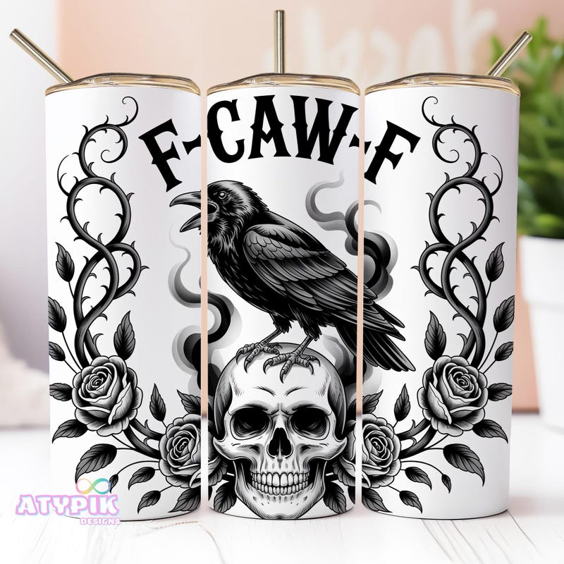 F Caw F Tumbler Template - Etsy