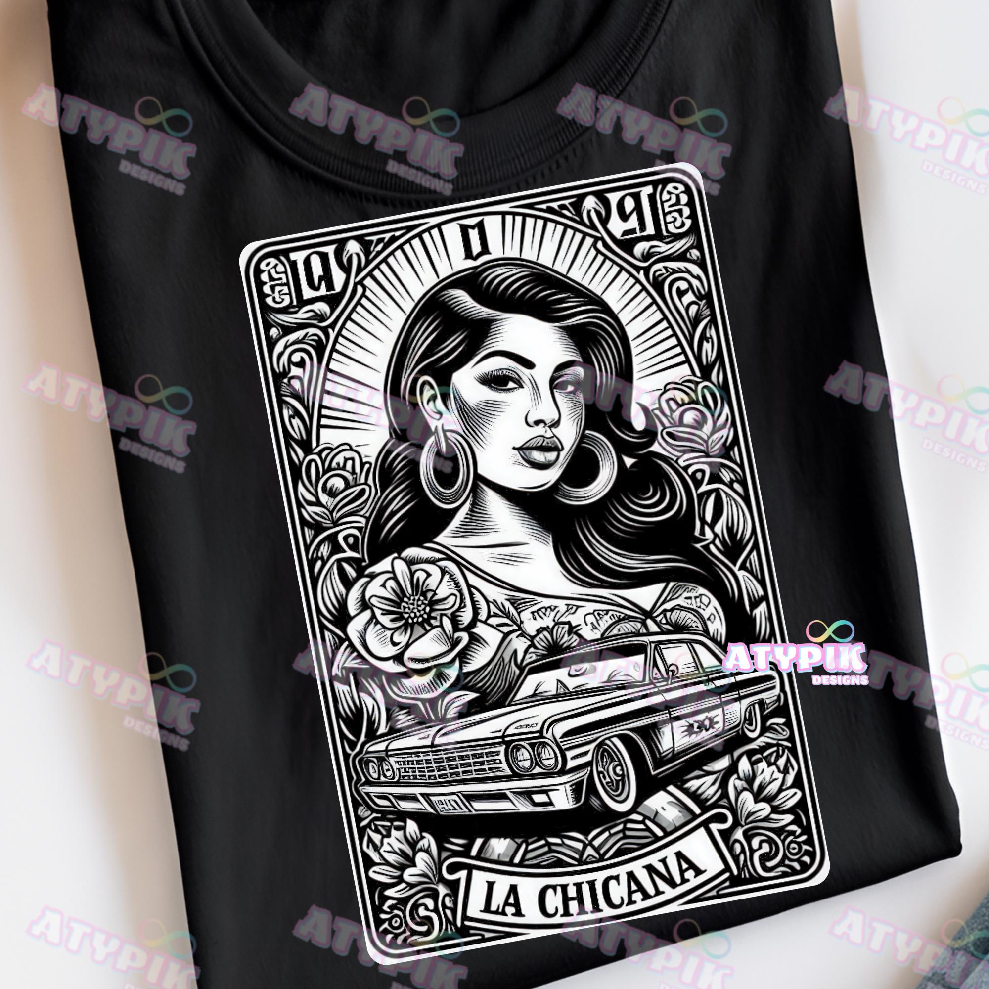 La Chicana Tarot Card Png Digital Designs Latina Chingona Chicano ...