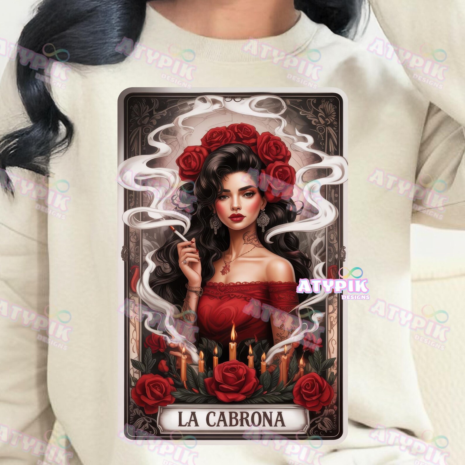 La Cabrona Tarot Card PNG Mexican Loteria Card Digital Download ...
