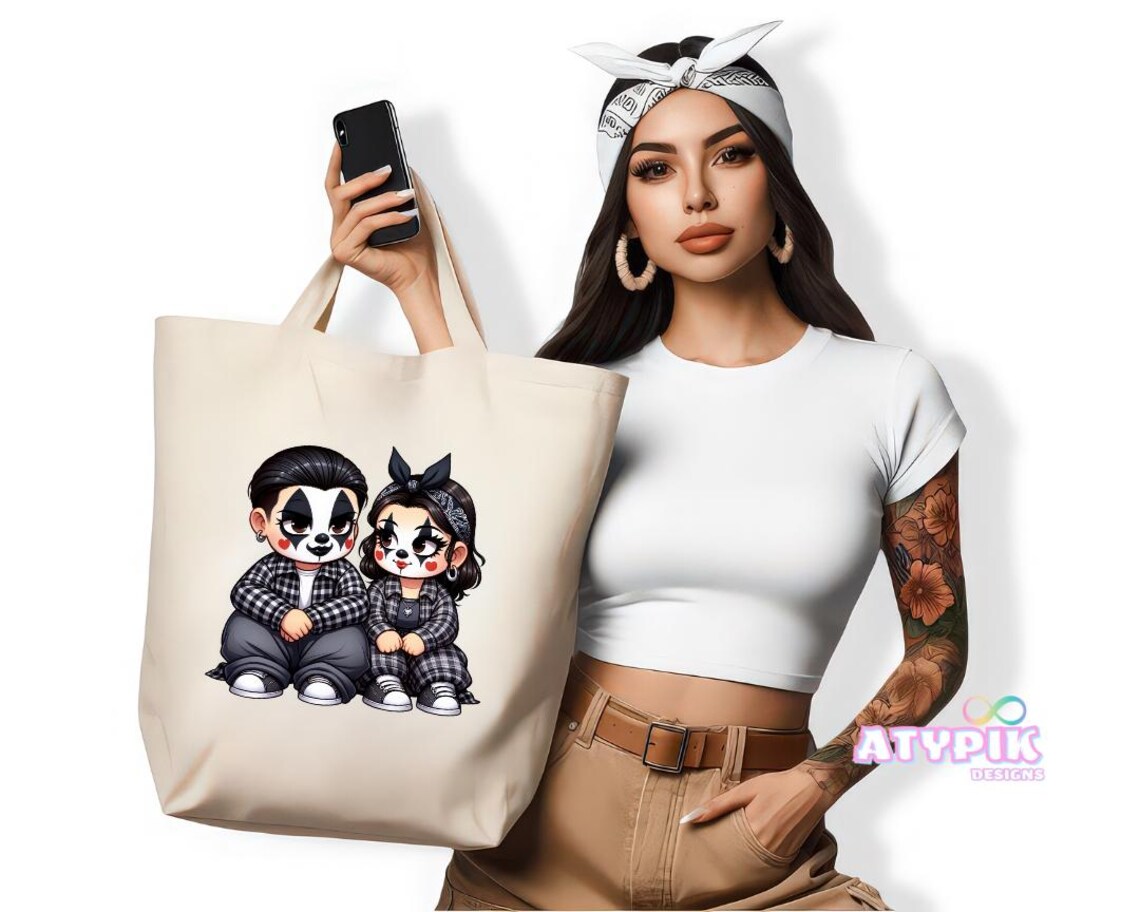 Chicanos, Latinos PNG, Chicana PNG Chibi Style Digital Files Dtf ...
