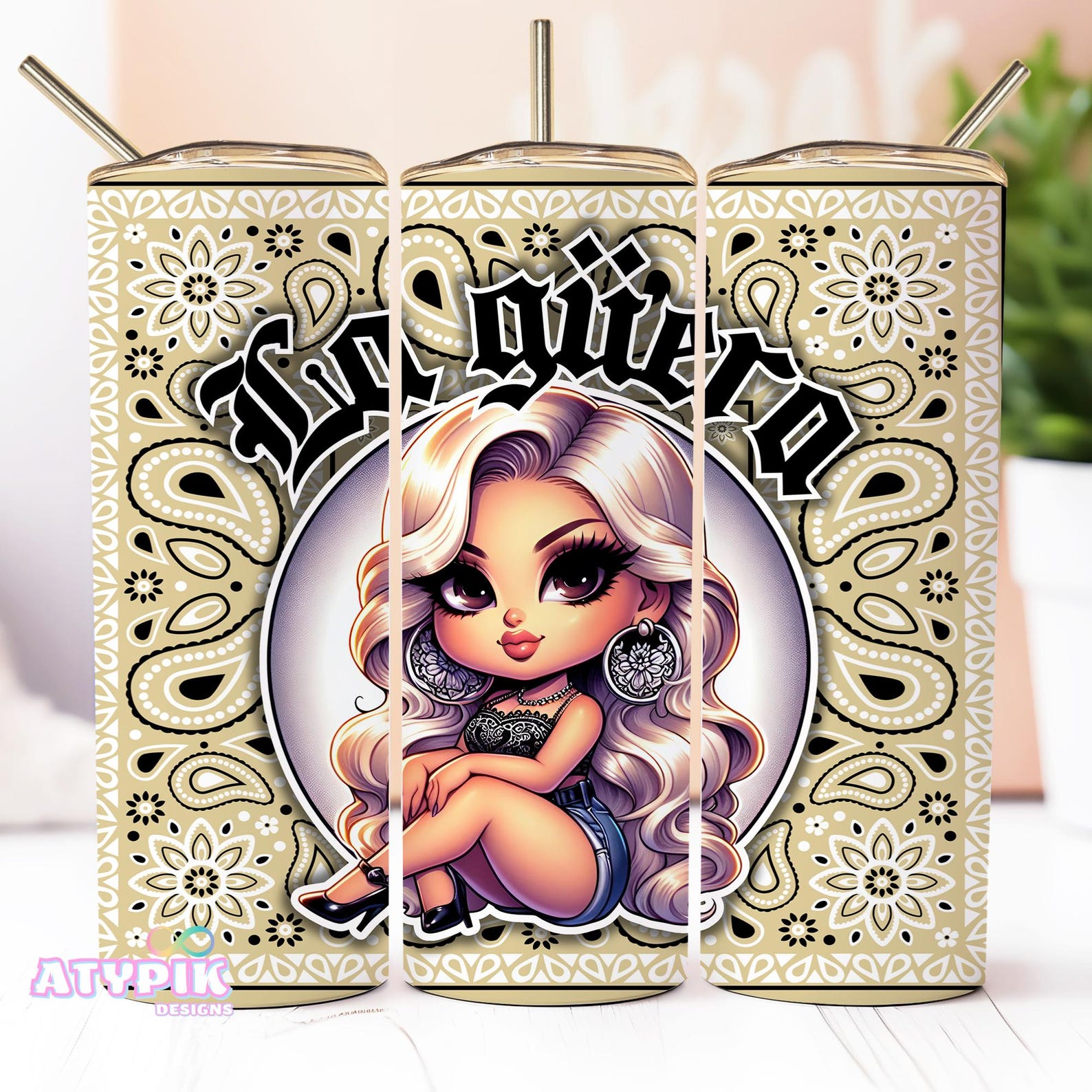 La Guera Tumbler Wrap, 20 Oz Skinny Tumbler Wrap Sublimation PNG ...