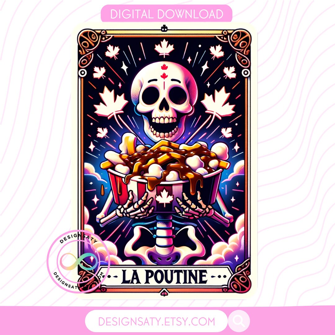 La Poutine PNG, Canadien PNG, Tarot Card Digital Files, Dtf Uvdtf ...