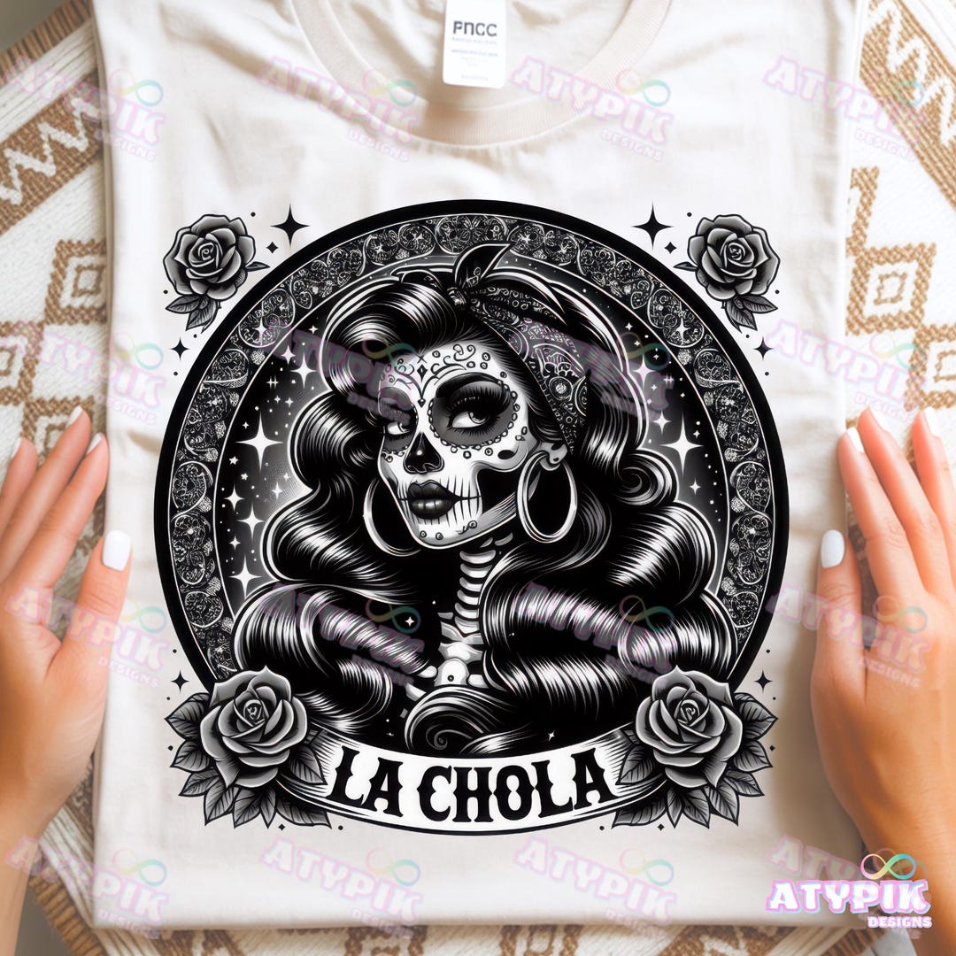 Sugar Skull Png Latina Chicana Latinx Shirt Png Dtf Sublimation Spanish ...