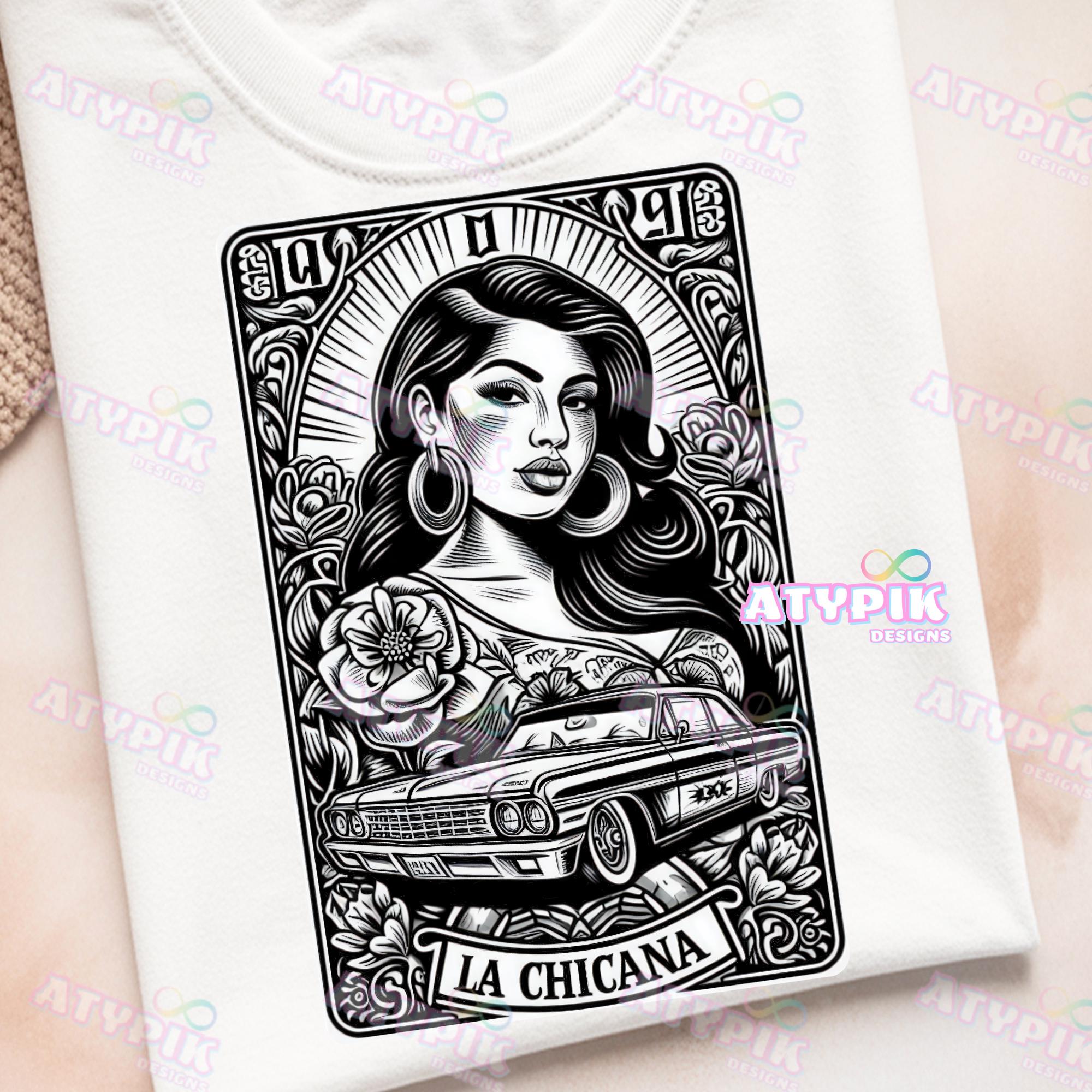 La Chicana Tarot Card Png Digital Designs Latina Chingona Chicano ...