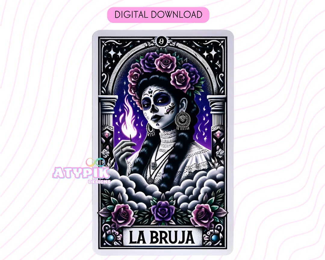 La Bruja Tarot Card the Witch PNG, Funny Mexican Sublimation Design ...