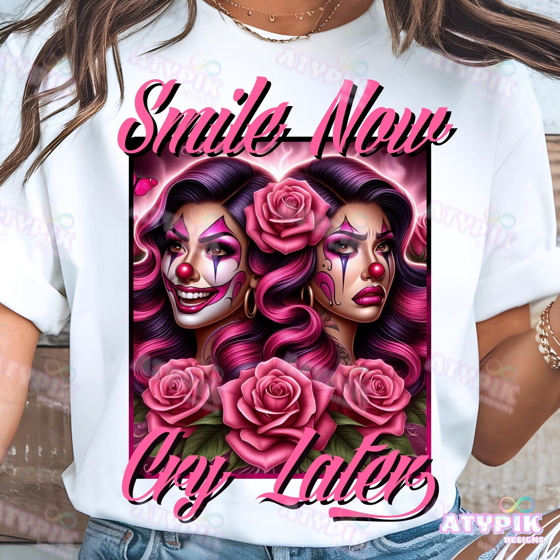 Smile Now Cry Later, PNG Chicana Latina Urban Design PNG Sublimation ...