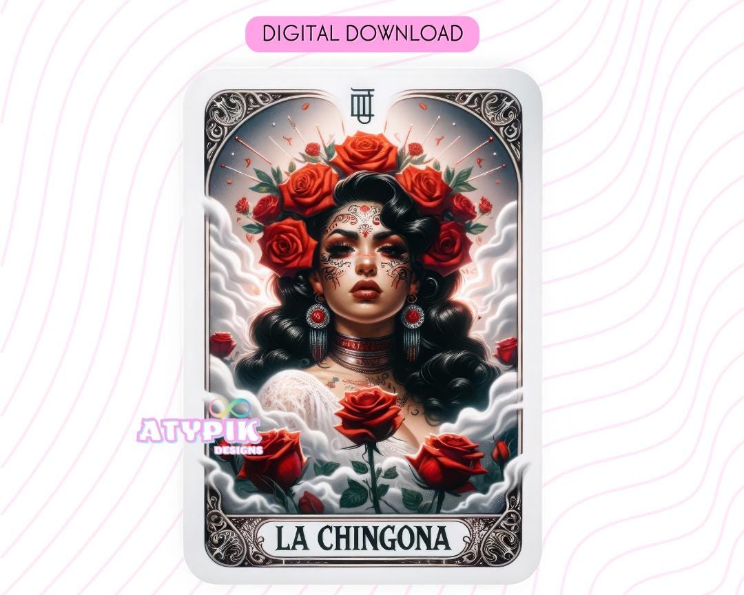 La Chingona Tarot Card PNG Digital Download File , Sublimation Dtf ...