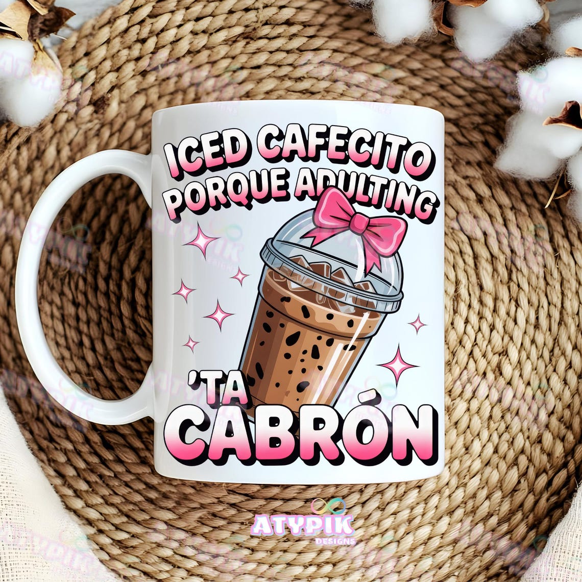 Iced Coffee PNG Spanish Spanglish Trendy PNG Adulting Ta Cabron Popular ...