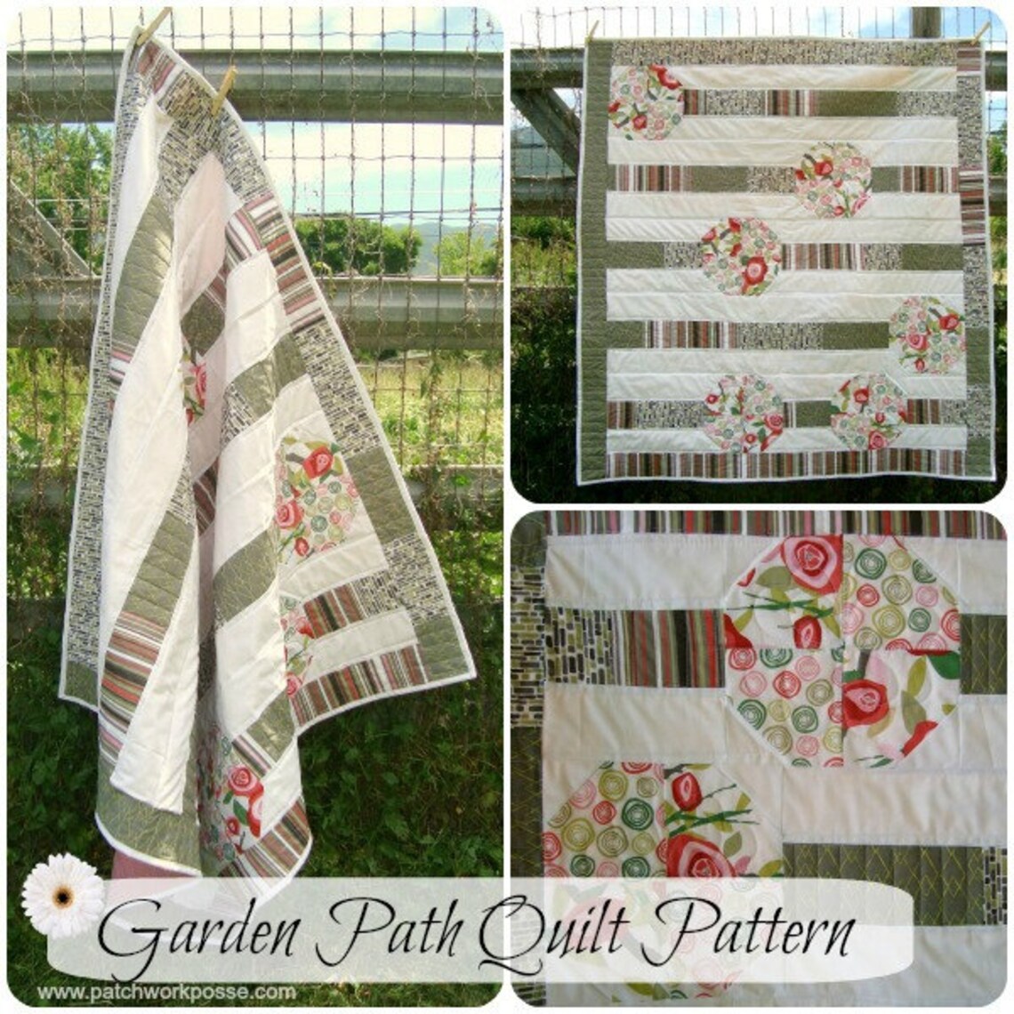 Quilt Pattern Garden Path Lap Size - Etsy