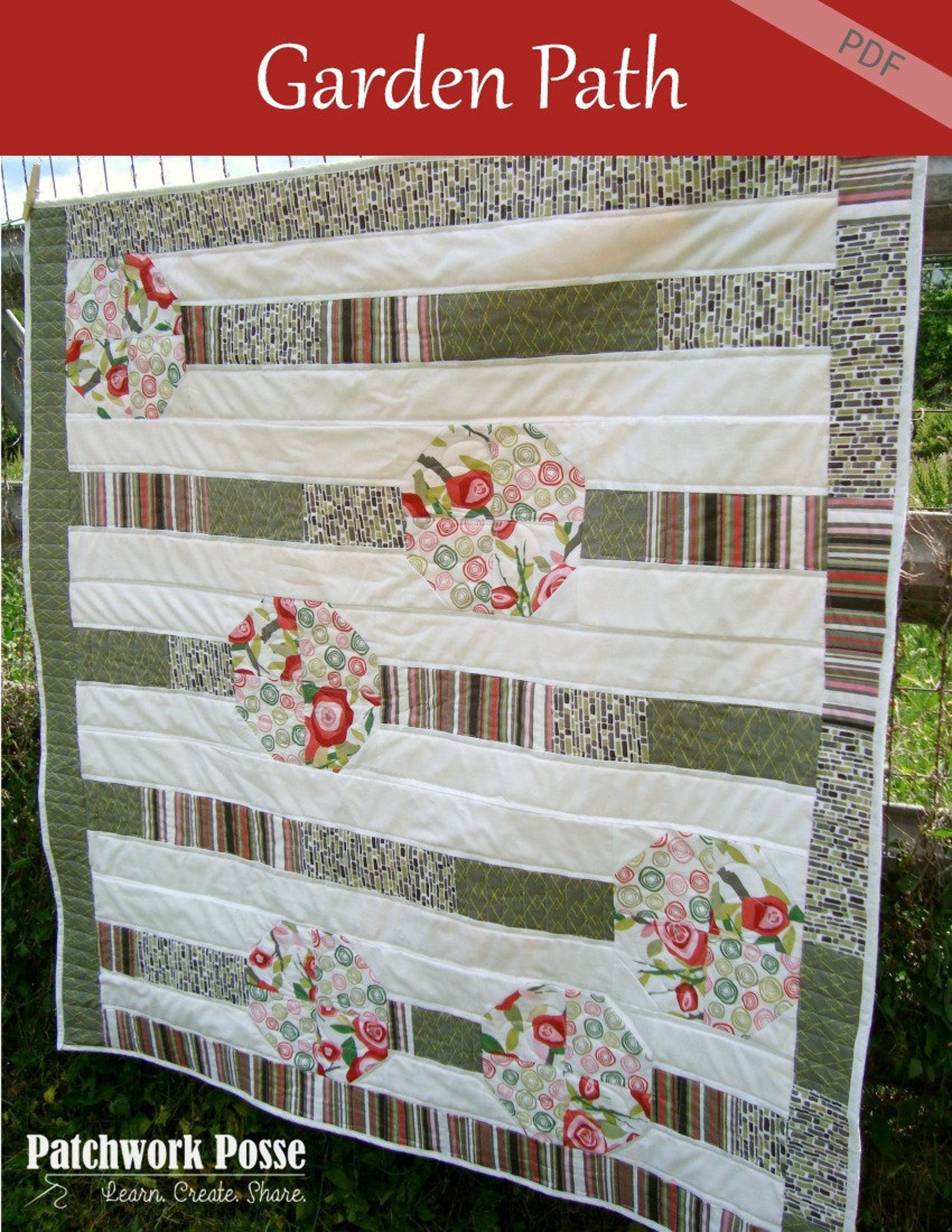 Quilt Pattern Garden Path Lap Size - Etsy