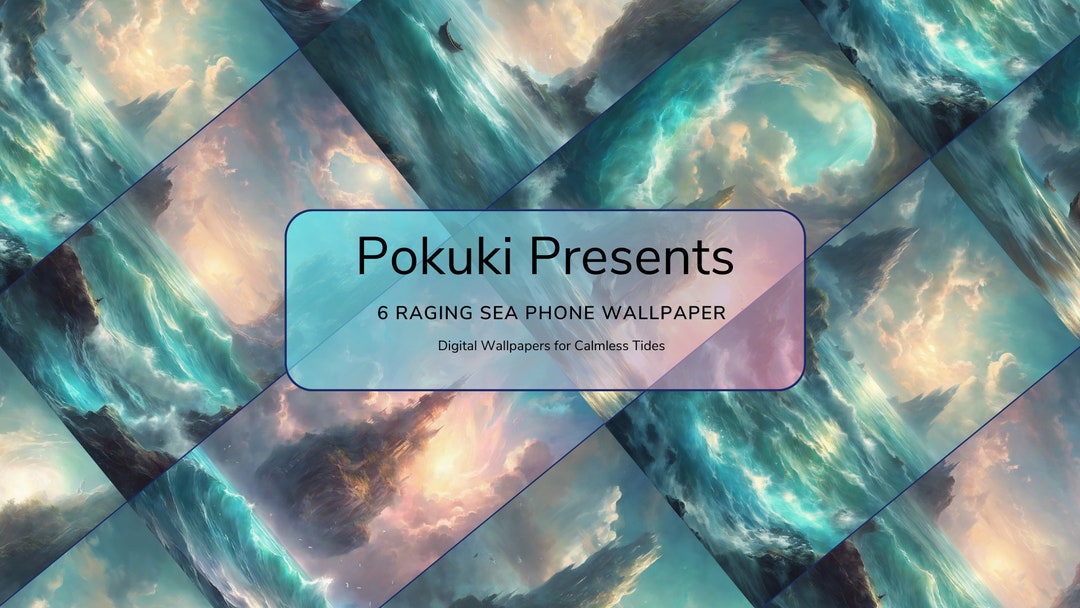 6 Raging, Loud, Chaotic Ocean Sea Phone Digital Wallpaper, Fantasy ...