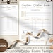 Editable Custom Order Form Template Small Business Digital Order Form ...