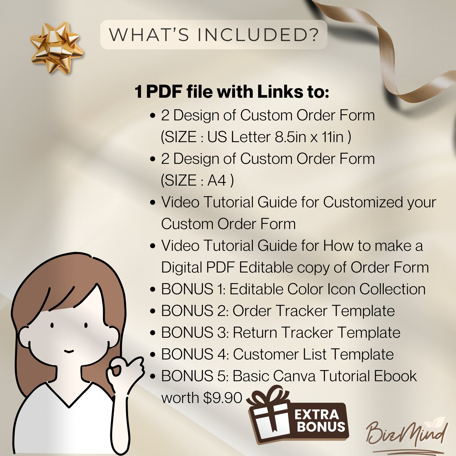 Editable Custom Order Form Template Small Business Digital Order Form ...