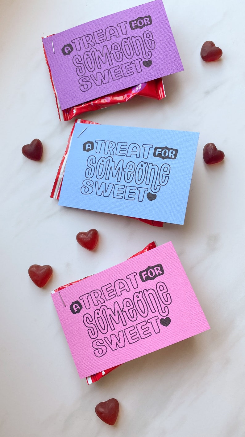 A Treat for Someone Sweet Valentines Classroom Kid Valentine Card ...