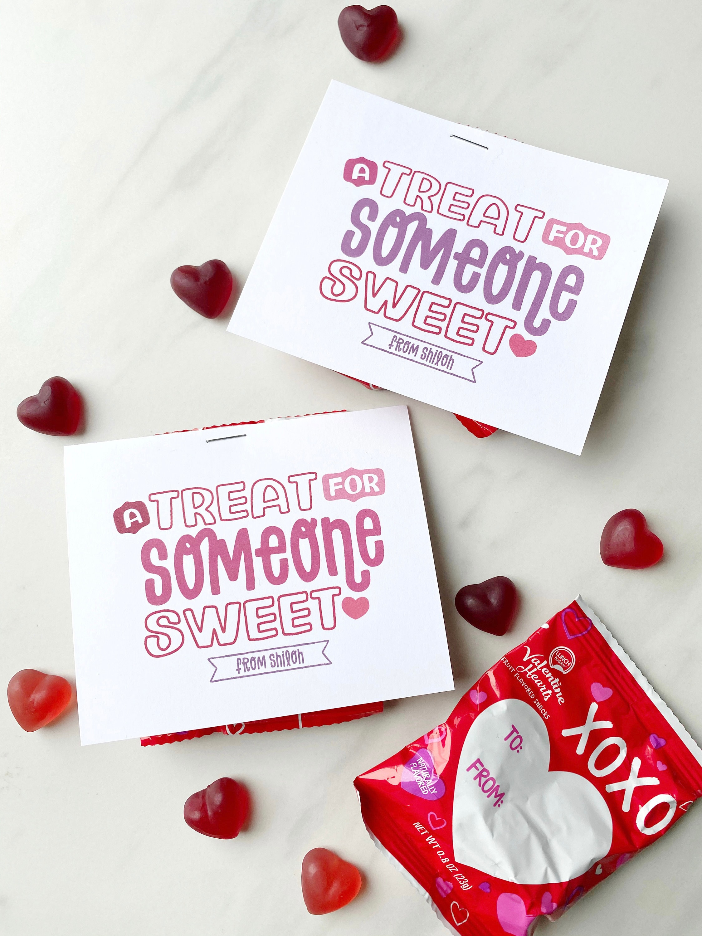 A Treat for Someone Sweet Valentines Classroom Kid Valentine Card ...