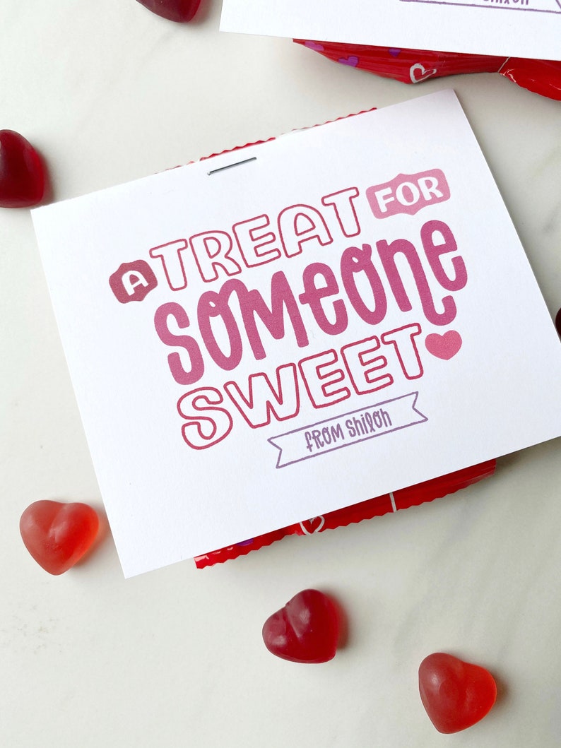 A Treat for Someone Sweet Valentines Classroom Kid Valentine Card ...
