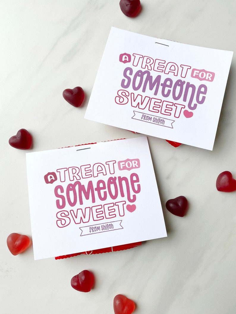 A Treat for Someone Sweet Valentines Classroom Kid Valentine Card ...