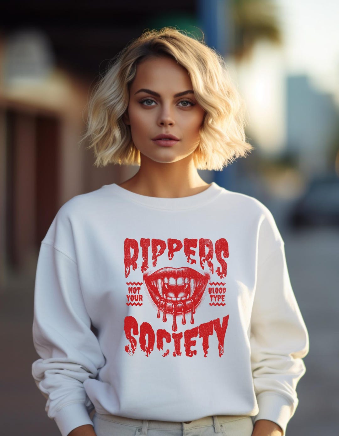 Gildan Heavy Blend™ 'ripper Society' Sweatshirt Horror-themed ...