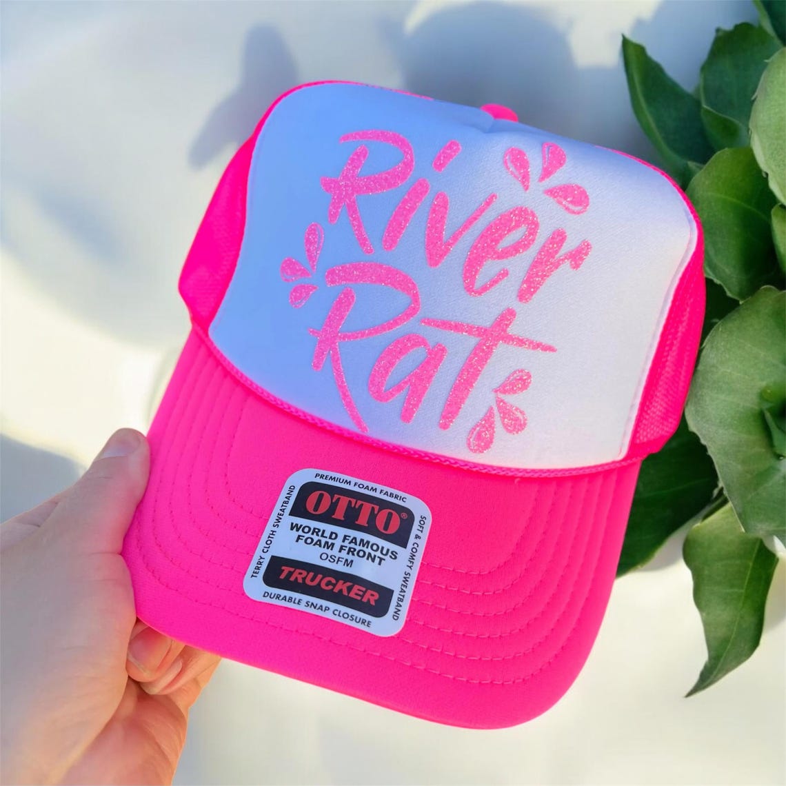 River Rat Hat – Vinyl Graphic Print on Otto Foam Trucker Snapback ...