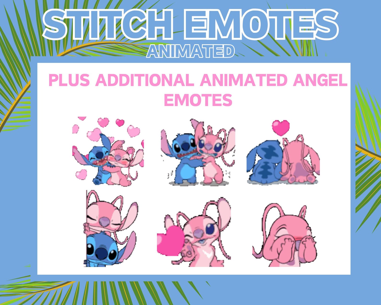 Animated Stitch Emotes: Discord, Twitch, Streaming (digital File) - Etsy
