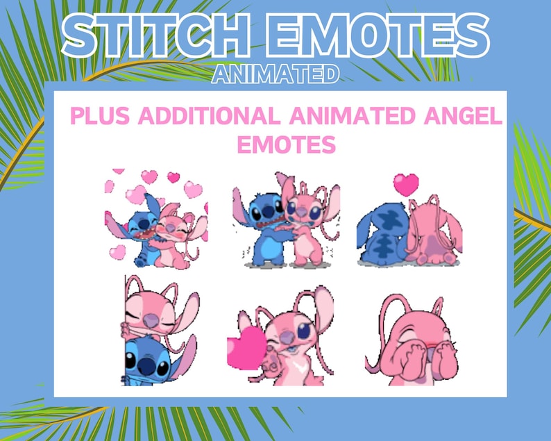 Animated Stitch Emotes: Discord, Twitch, Streaming (digital File ...