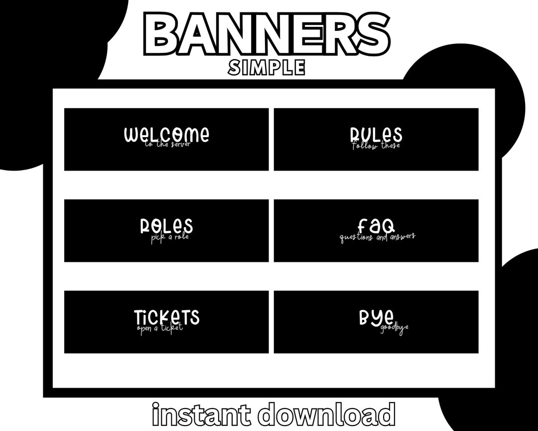 Discord Server Banner Channel Organisers Twitch Streamer Cute Simple ...