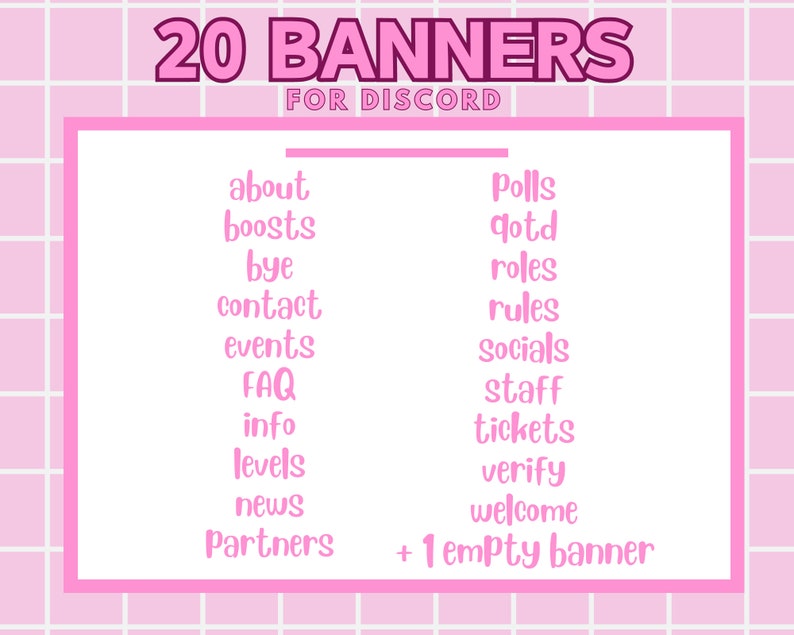 Discord Server Banner Channel Organisers Twitch Streamer Kawaii Cute ...