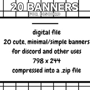 Discord Server Banner Channel Organisers Twitch Streamer Cute Simple ...