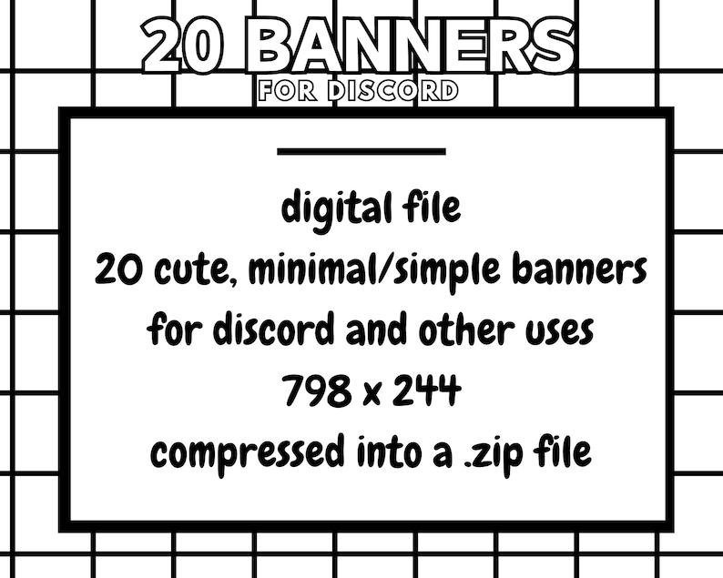 Discord Server Banner Channel Organisers Twitch Streamer Cute Simple ...