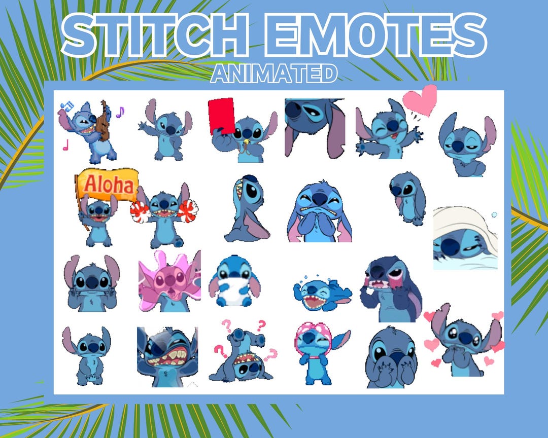 Animated Stitch Emotes: Discord, Twitch, Streaming (digital File) - Etsy