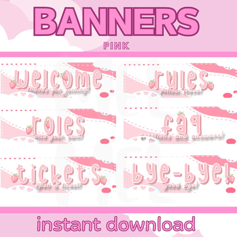 Pink Discord Server Banner - Etsy