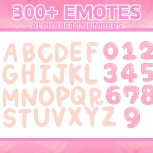300+ Pink Kawaii Emotes: Twitch, Discord, Streamer (PNG, GIF Digital ...