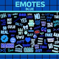 200 LIGHT BLUE EMOTES Pack | for Discord and Twitch | Cute & Kawaii ...