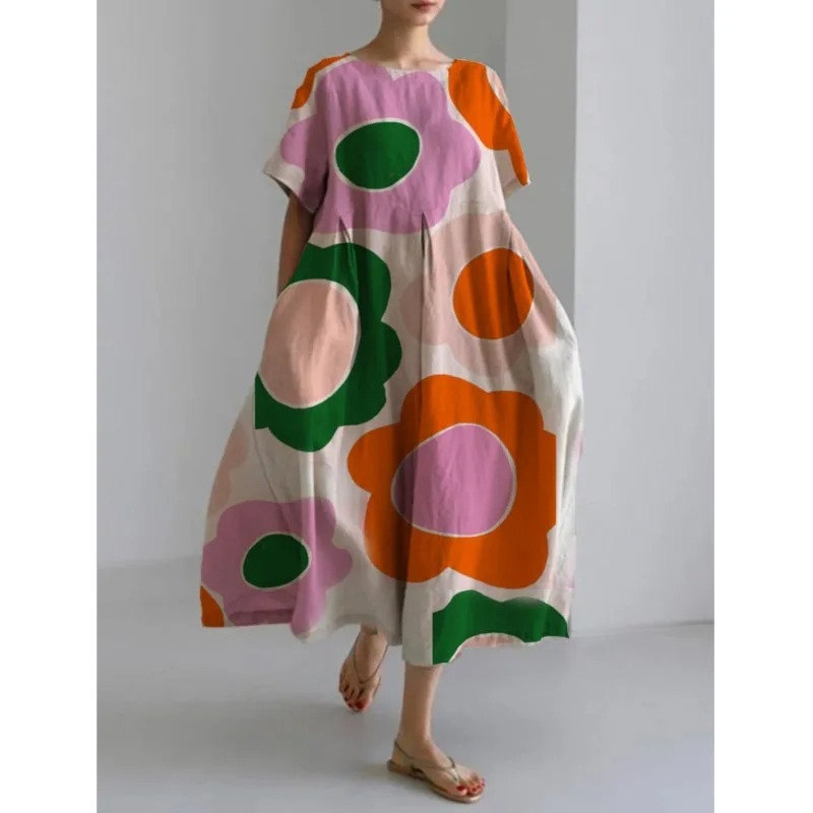 Loose Boho Dress W/printed Design 1 - Etsy Canada