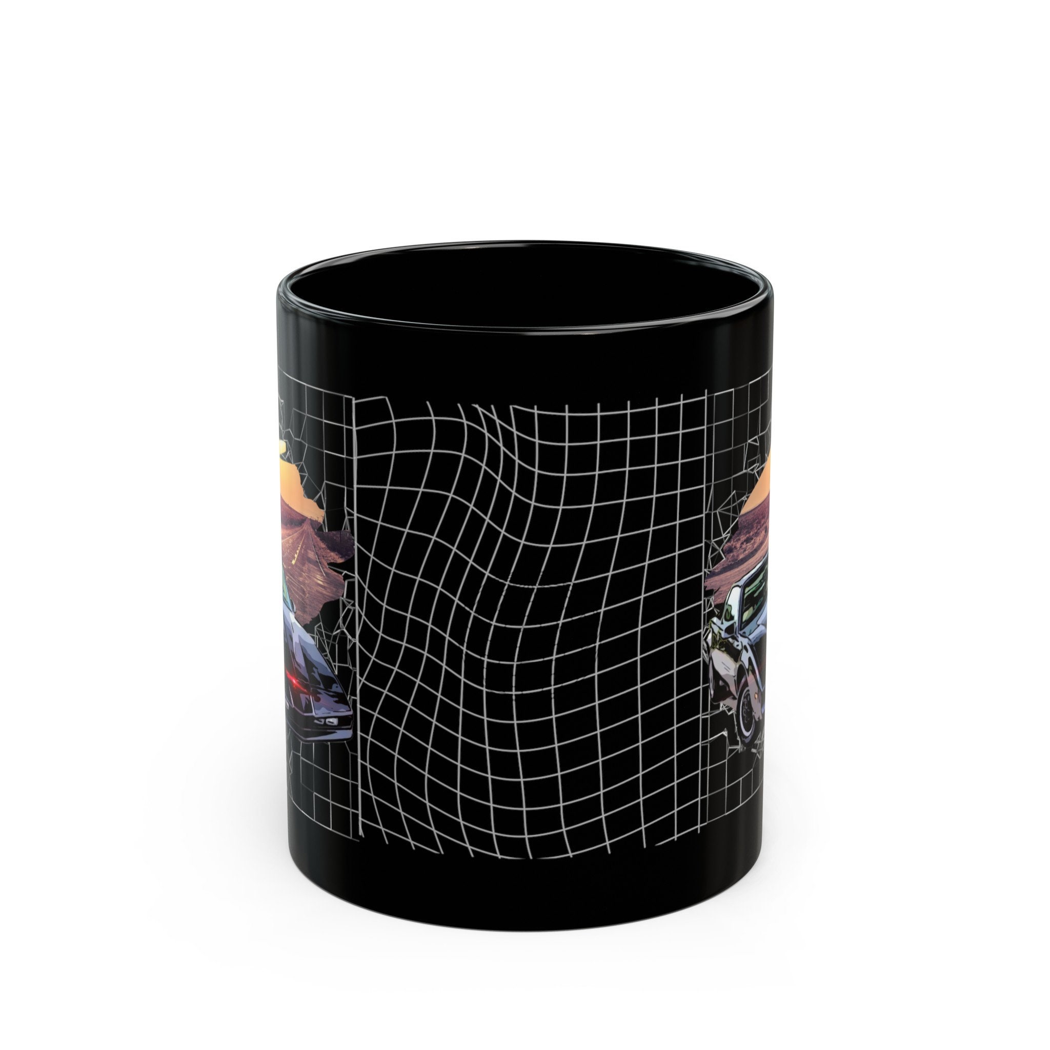 Knight Rider K.I.T.T. Black Coffee Mug (11oz, 15oz), Cool, Fun, Retro ...
