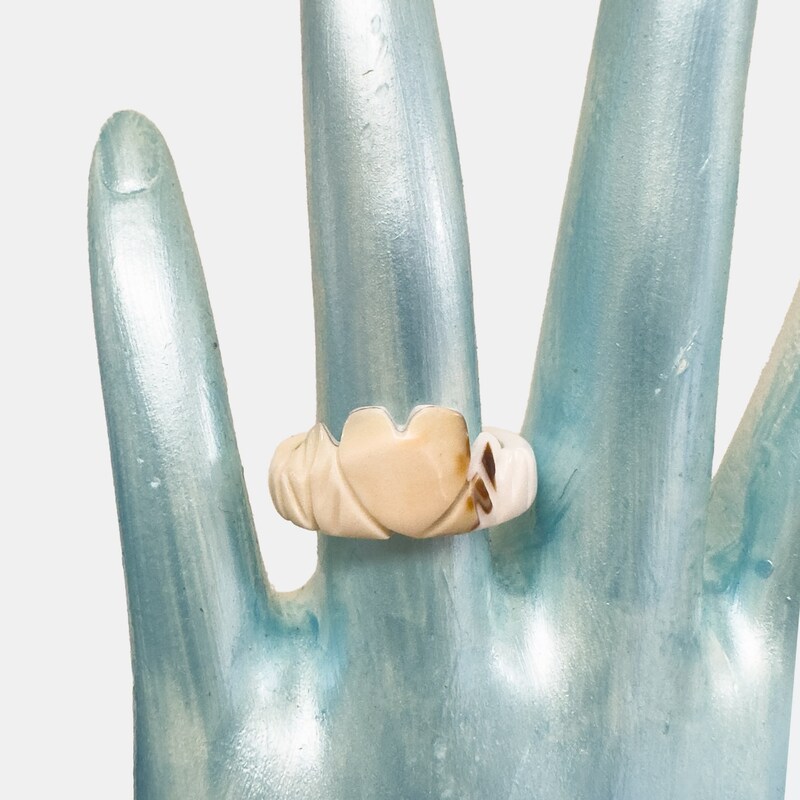 Carved Shell Ring - Etsy